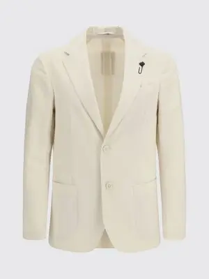 LARDINI Single-breasted Silk And Cotton Blazer