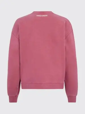 Dsquared2 Cotton Sweatshirt With Slogan Print - Red