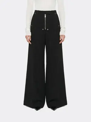 Rick Owens Wide Leg Trousers - Black