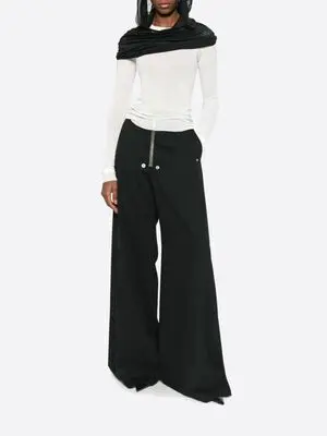 Rick Owens Wide Leg Trousers - Black
