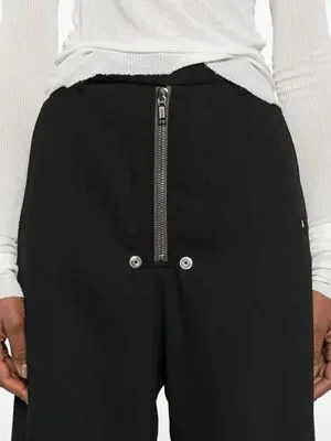 Rick Owens Wool Flared Trousers - Black