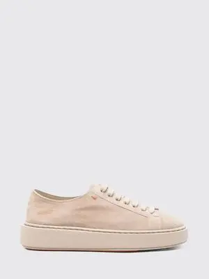 Santoni Santoni Suede Platform Low Top Sneakers Nude