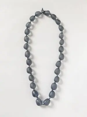 Emporio Armani Resin Necklace With Synthetic Pearls - Gnawed Blue