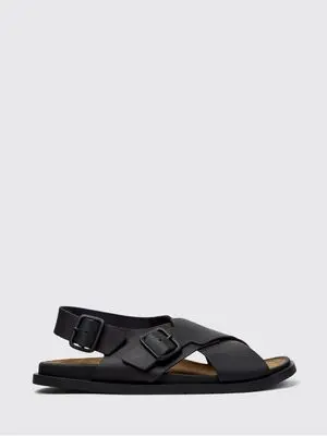 Camper Lluc Leather Slingback Sandals - Black