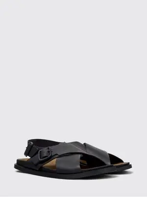 Camper Lluc Leather Slingback Sandals - Black