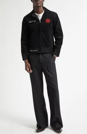 MIDNIGHT RODEO Embroidered Corduroy Club Jacket