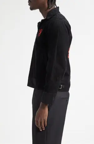MIDNIGHT RODEO Embroidered Corduroy Club Jacket