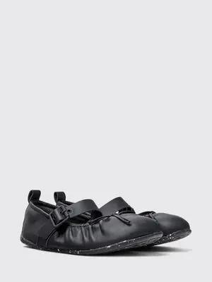 Camper Wabi Leather Ballerina Flats - Black