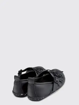 Camper Wabi Leather Ballerina Flats - Black