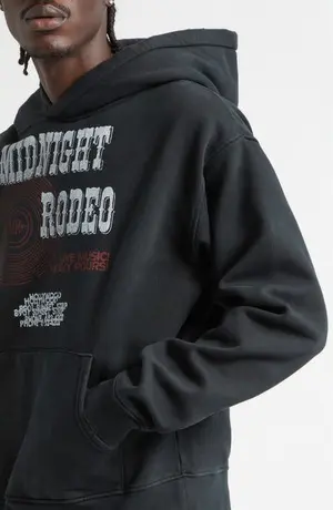 MIDNIGHT RODEO Graphic Hoodie - Black