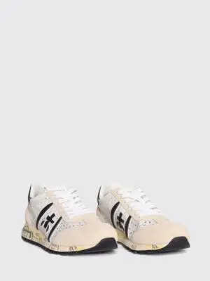 Premiata Lucy Suede And Perforated Fabric Lace-up Sneakers