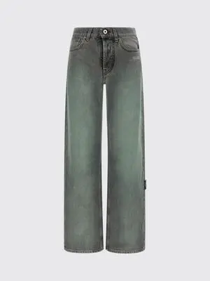 Off-White Straight Cotton Denim Jeans - Grey