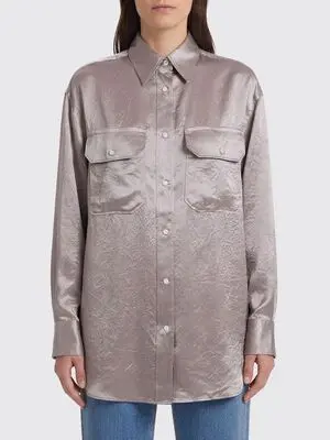 Filippa K Acetate Satin Shirt - Brown