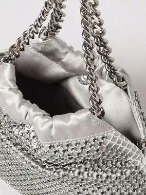 Stella McCartney Falabella Mini Handbag In Satin With Rhinestones