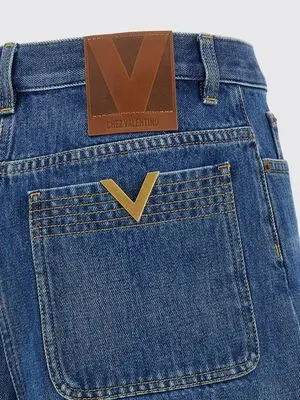 Valentino Garavani Cotton Denim High-waisted Shorts