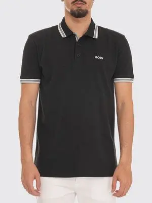 BOSS Basic Cotton Polo Shirt Black 1