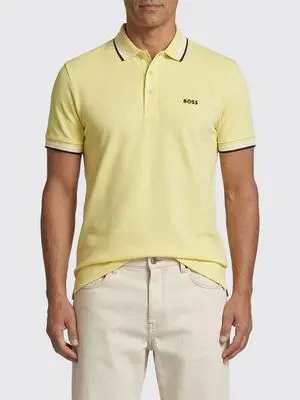 BOSS Basic Cotton Polo Shirt - Yellow
