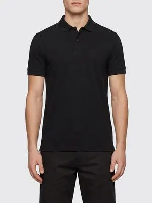 BOSS Cotton Polo Shirt Black