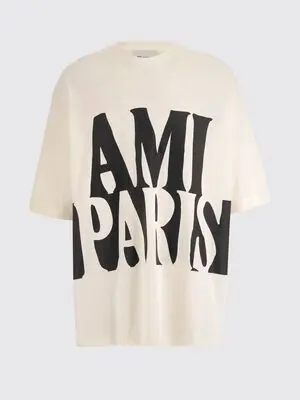 AMI Paris Oversized Cotton T-shirt With Logo
