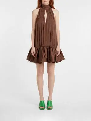 ROTATE BY BIRGER CHRISTENSEN Crêpe Mini Dress - Brown