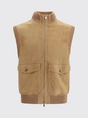 Brunello Cucinelli Suede Gilet - Camel