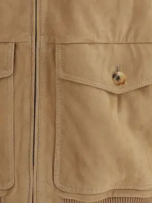 Brunello Cucinelli Suede Gilet - Camel
