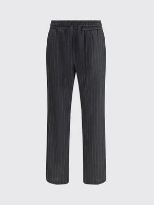 Dolce & Gabbana Pinstriped Wool Drawstring Trousers - Striped