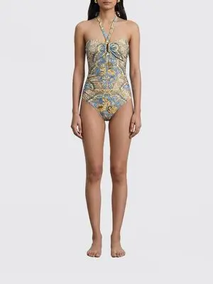 Zimmermann Halterneck One Piece With Ruched Detailing