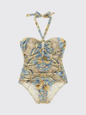 Zimmermann Halterneck One Piece With Ruched Detailing
