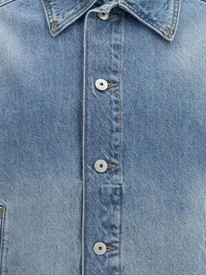 Jacquemus Bleached Cotton Denim Jacket - Blue