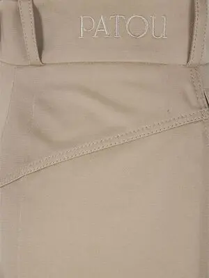 PATOU Cotton Shorts - Nude