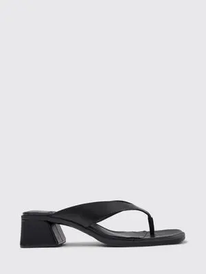 Camper Heeled Thong Sandals - Black