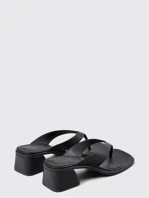 Camper Heeled Thong Sandals - Black