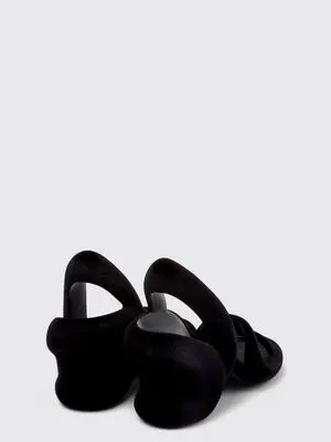 Camper Kobarah Velvet Slingback Sandals - Black