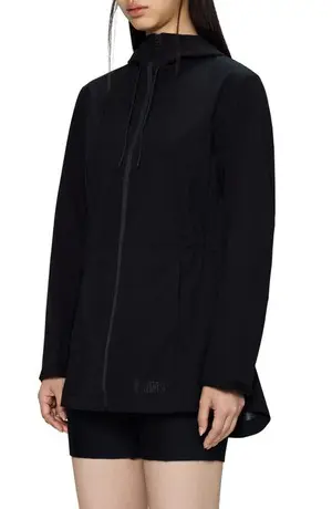 Rains Mito Water Repellent Hooded Jacket - Black