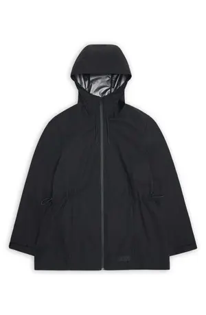 Rains Mito Water Repellent Hooded Jacket - Black