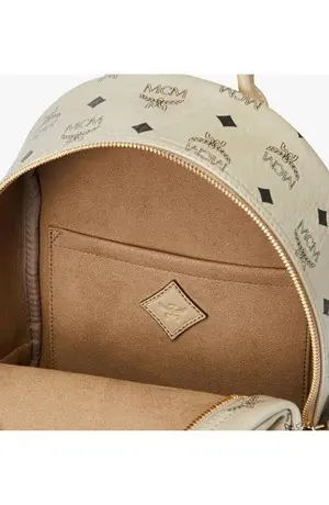 Mcm Small Stark Side Studs Backpack - Beige