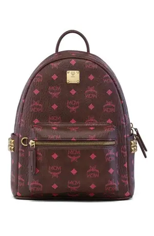 Mcm Small Stark Side Studs Backpack Cinnamon