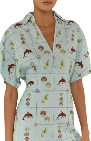 PALM NOOSA Jasmine Maxi Dress - Seashell Tile