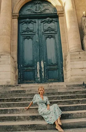 PALM NOOSA Jasmine Maxi Dress - Seashell Tile