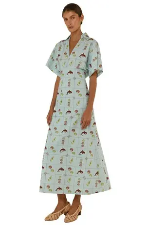 PALM NOOSA Jasmine Dress - Seashell Tile