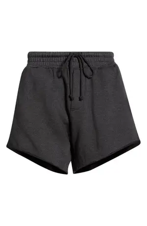 Free People Knockout Drawstring Relaxed Fit Shorts - Black