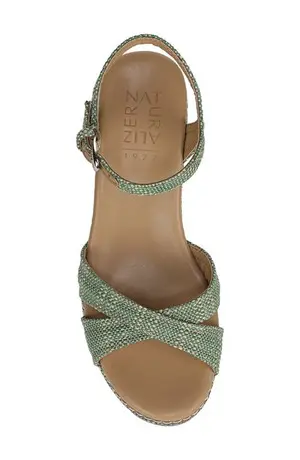 Naturalizer Dovie Platform Wedge Sandals - Green Mutli