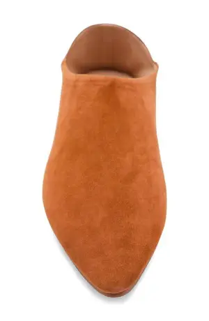 Mango Leather Collapsible Heel Shoes - Orange