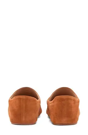 Mango Leather Collapsible Heel Shoes - Orange