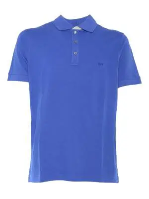 FAY Polo Db Collar Piquet Str. Bicolor - Blu