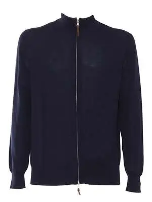 BALLANTYNE Zipped Cardigan - Blu