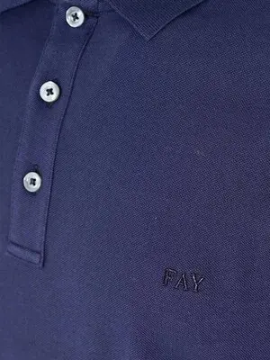 FAY Polo Db Collar Piquet Str. Bicolor