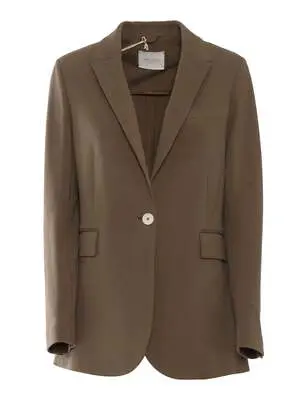 CIRCOLO 1901 Classic Notched Lapel Blazer - Green
