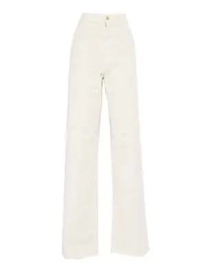 FAY 5-pocket Flare Trousers - White